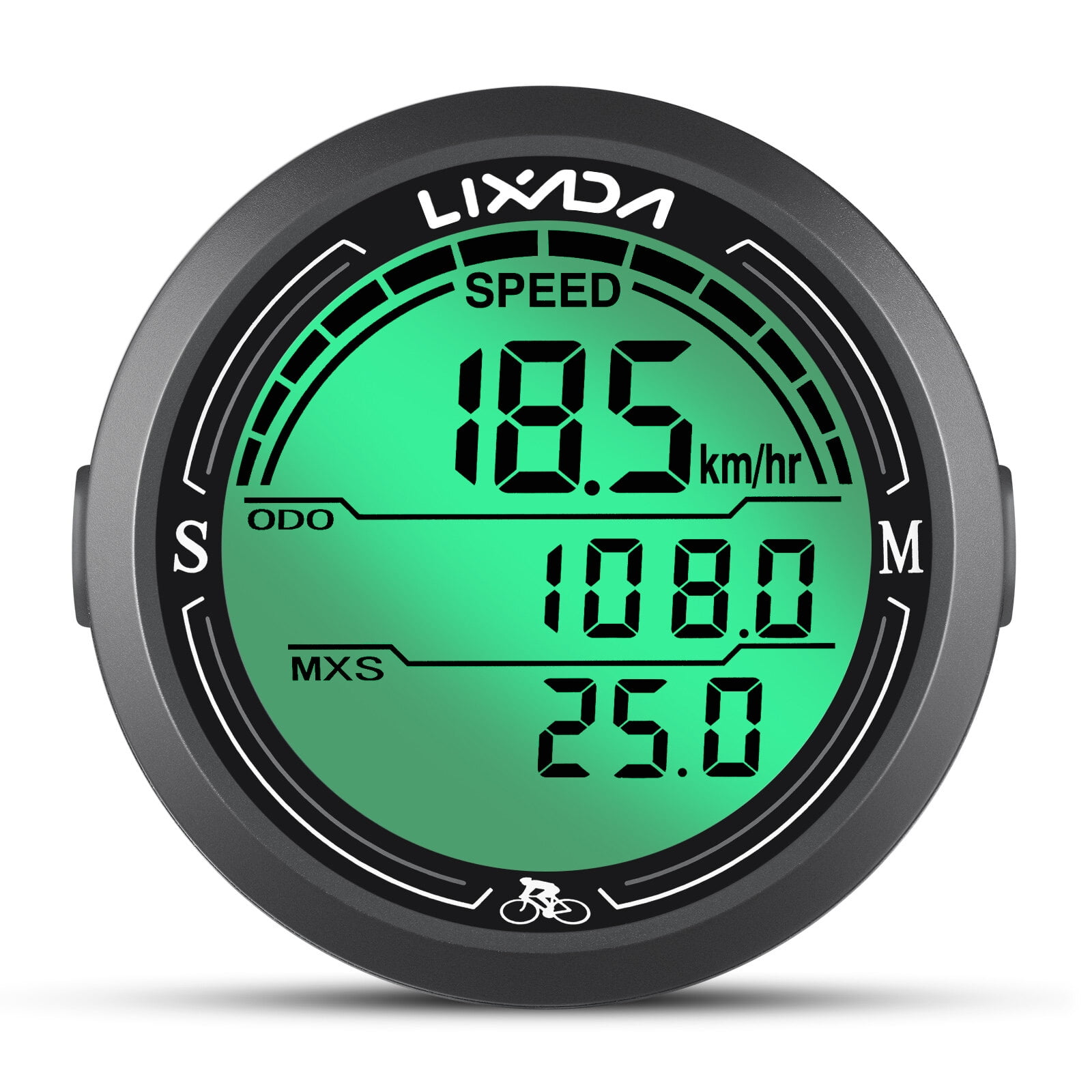Wired Bike Speedometer Waterproof Round Shaped Bike Computer Backlight ...