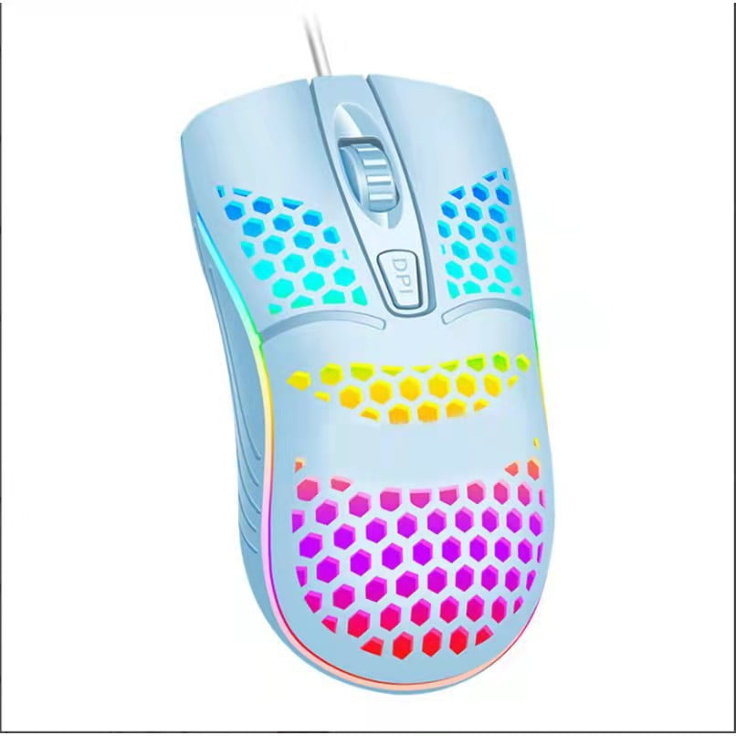 Wired Cable Gaming 7 breathing LED Back Light Optical Mouse USB ...