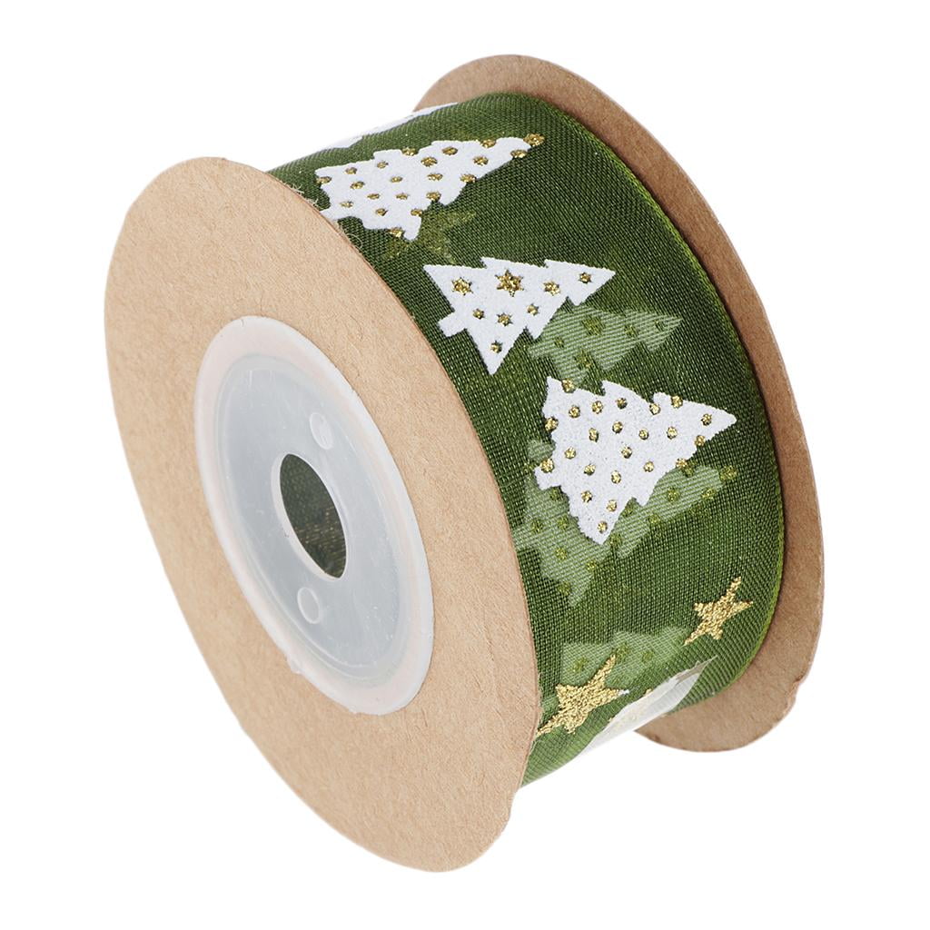 Wired Christmas Ribbon, Xmas Tree Ribbons, Polyester Ribbon Crafts Gift ...
