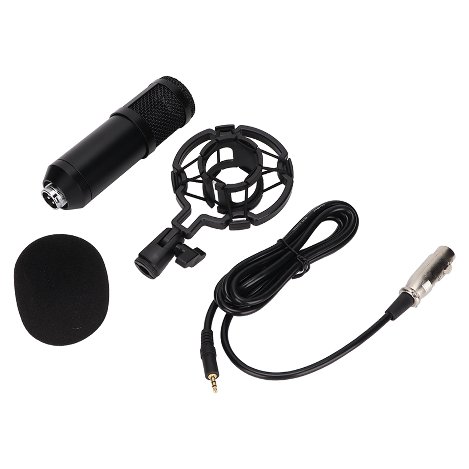 Wired Condenser Microphone XLR to 3.5mm Professional Broadcast ...