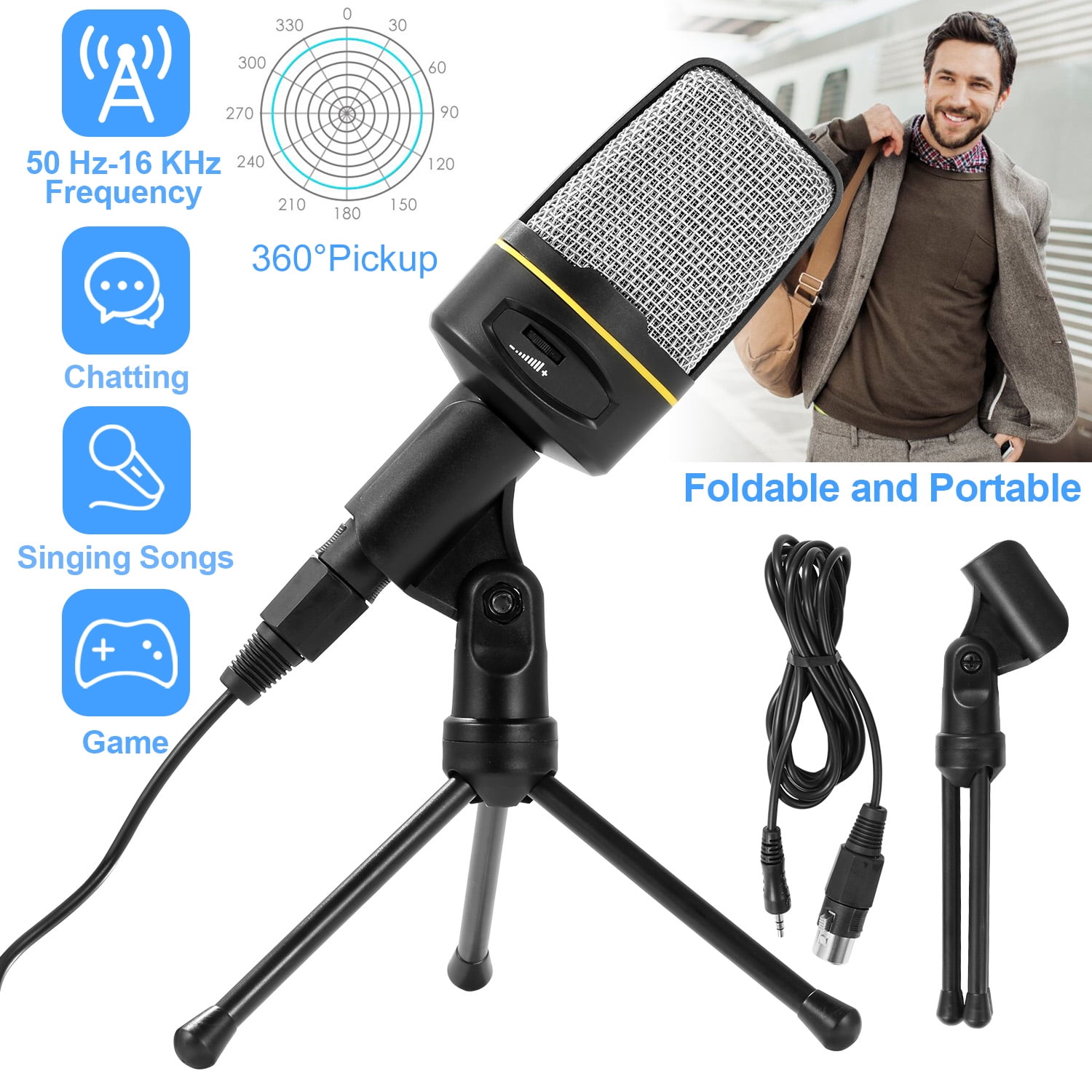 Wired Condenser Microphone for Computer, iMountek 3.5mm Studio Mic ...