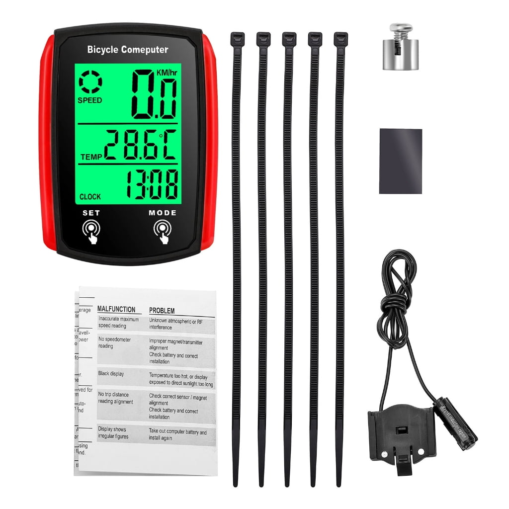 Wired Cyclometer with Touch Interface Advanced Wired Bikes Odometer ...