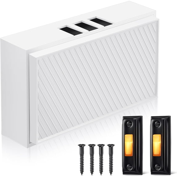 Wired Door Bell Chime Kit with 16V 10VA Two Note Lighted Metal Doorbell ...