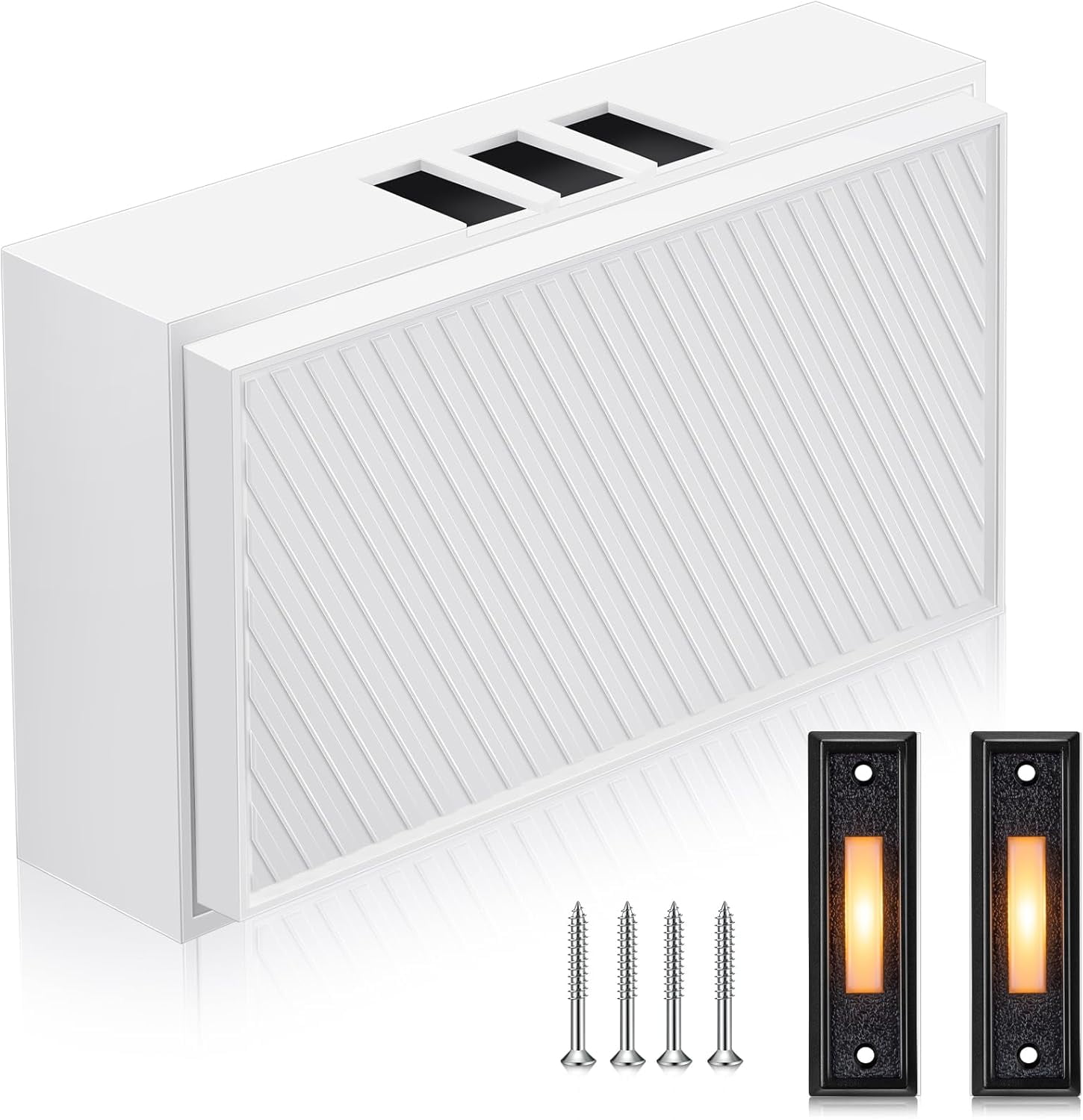 Wired Doorbell Chime with 2 Lighted Push Buttons, 16V 10VA Two Sounds ...