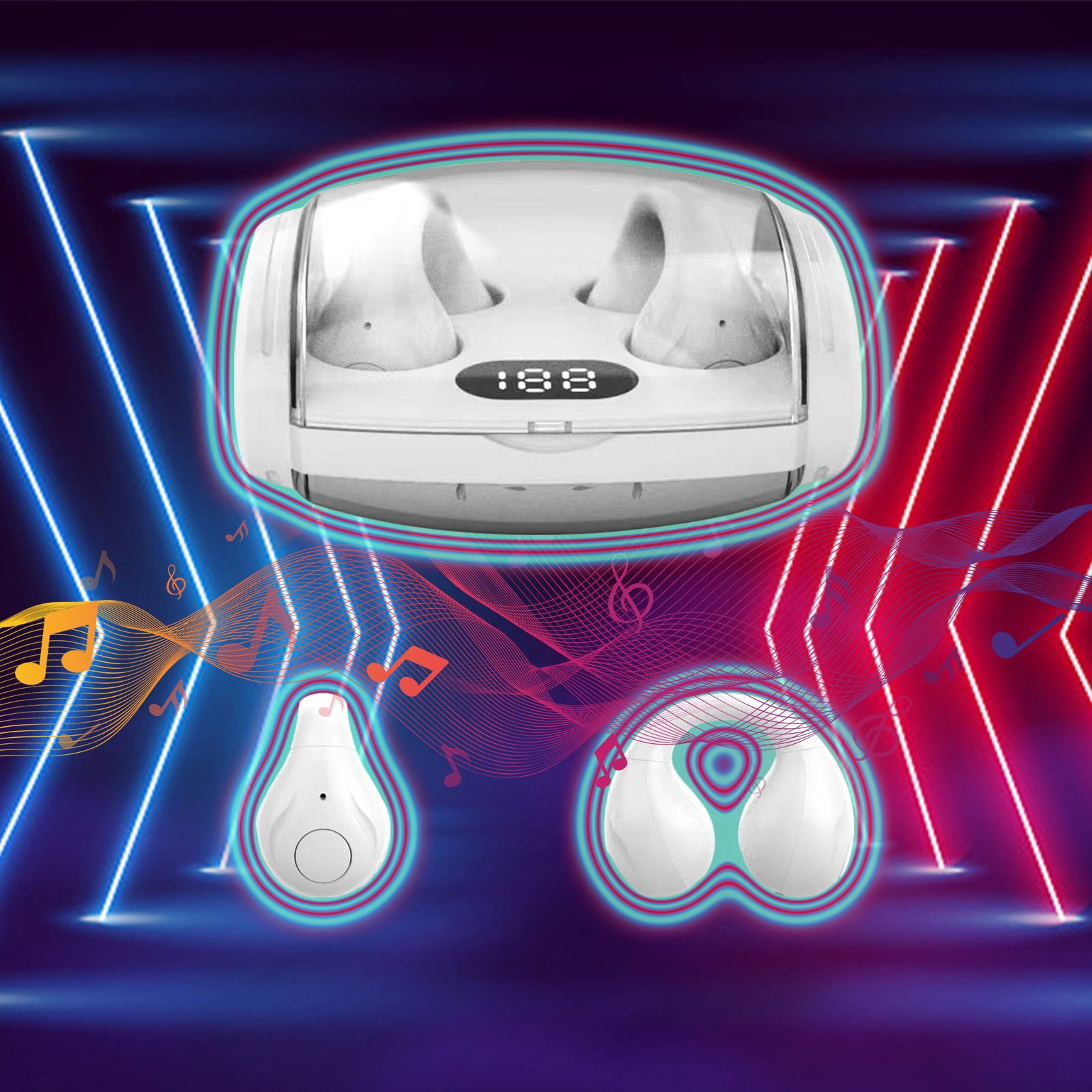 Wired Earbuds Bluetooth Headset Wireless Bones-conduction Clip Hanging ...