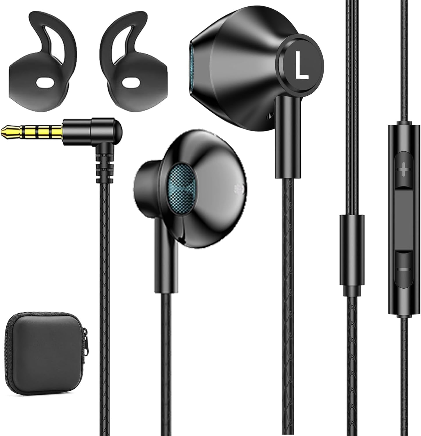 Wired Earbuds USB C Port in-Ear Earphones Braided Cord with Built-in ...
