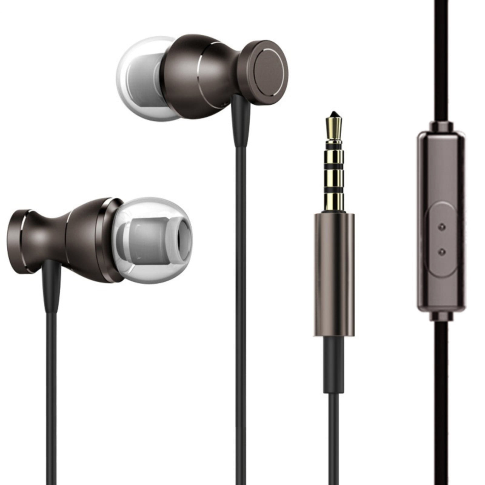 Wired Earbuds With Microphone In Ear Headphones Subwoofer Metal Game ...