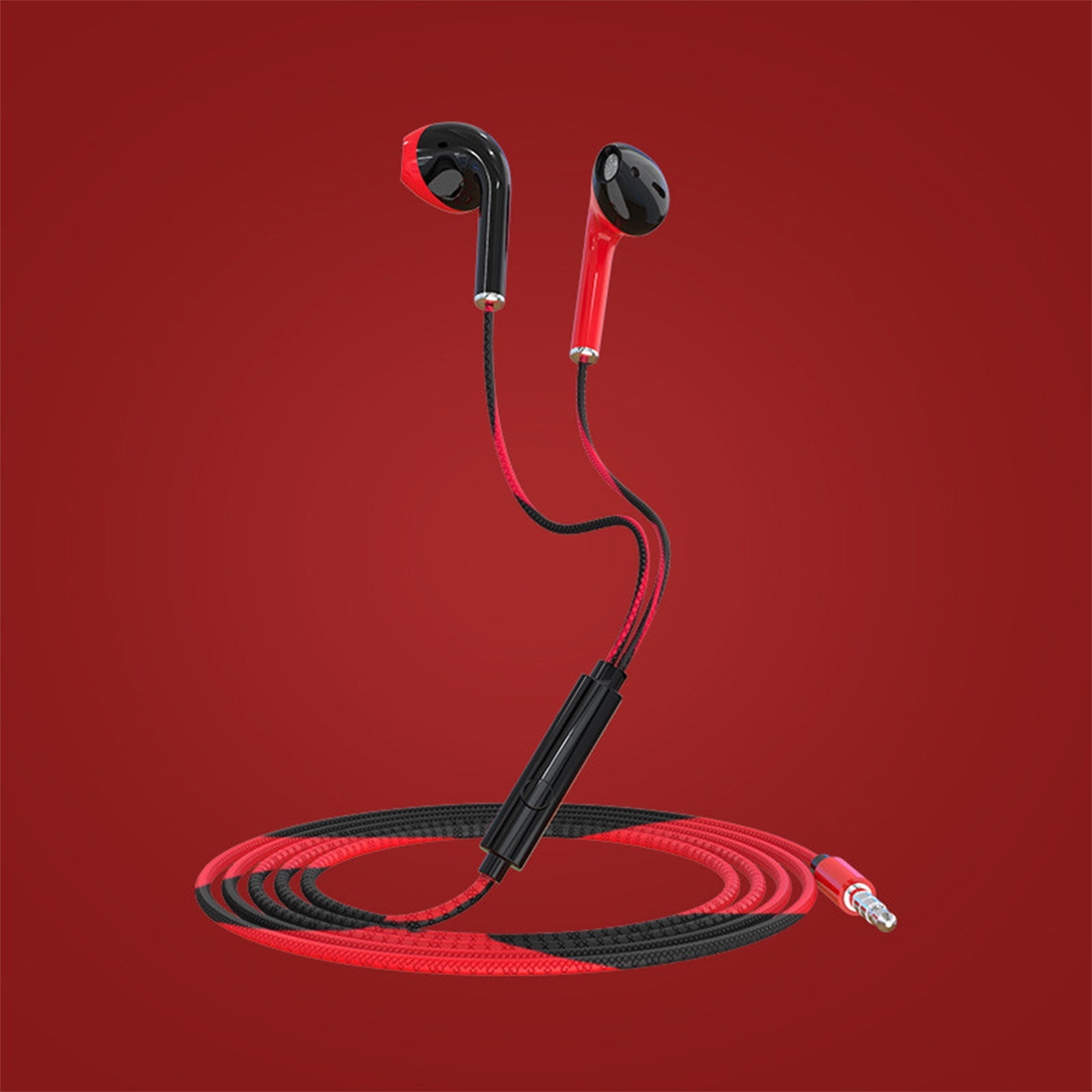 Fnochy Wired Earbuds in-Ear Headphones, Earphones with Microphone, HD ...