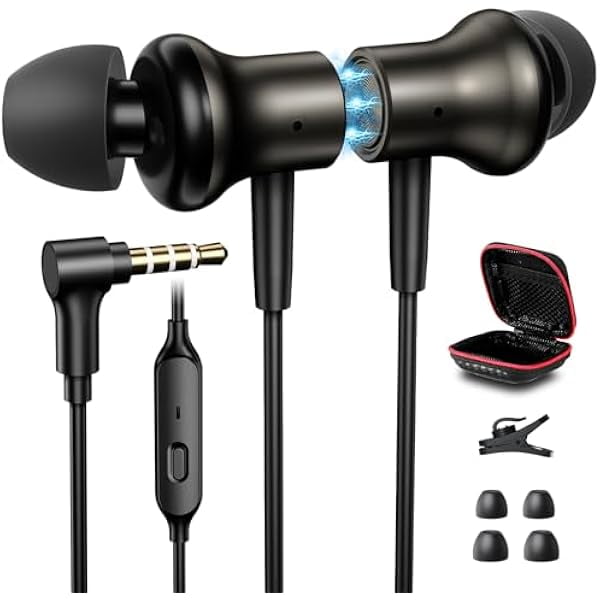 Wired Earbuds in-Ear Headphones for Laptop,Noise Isolation Earphones ...