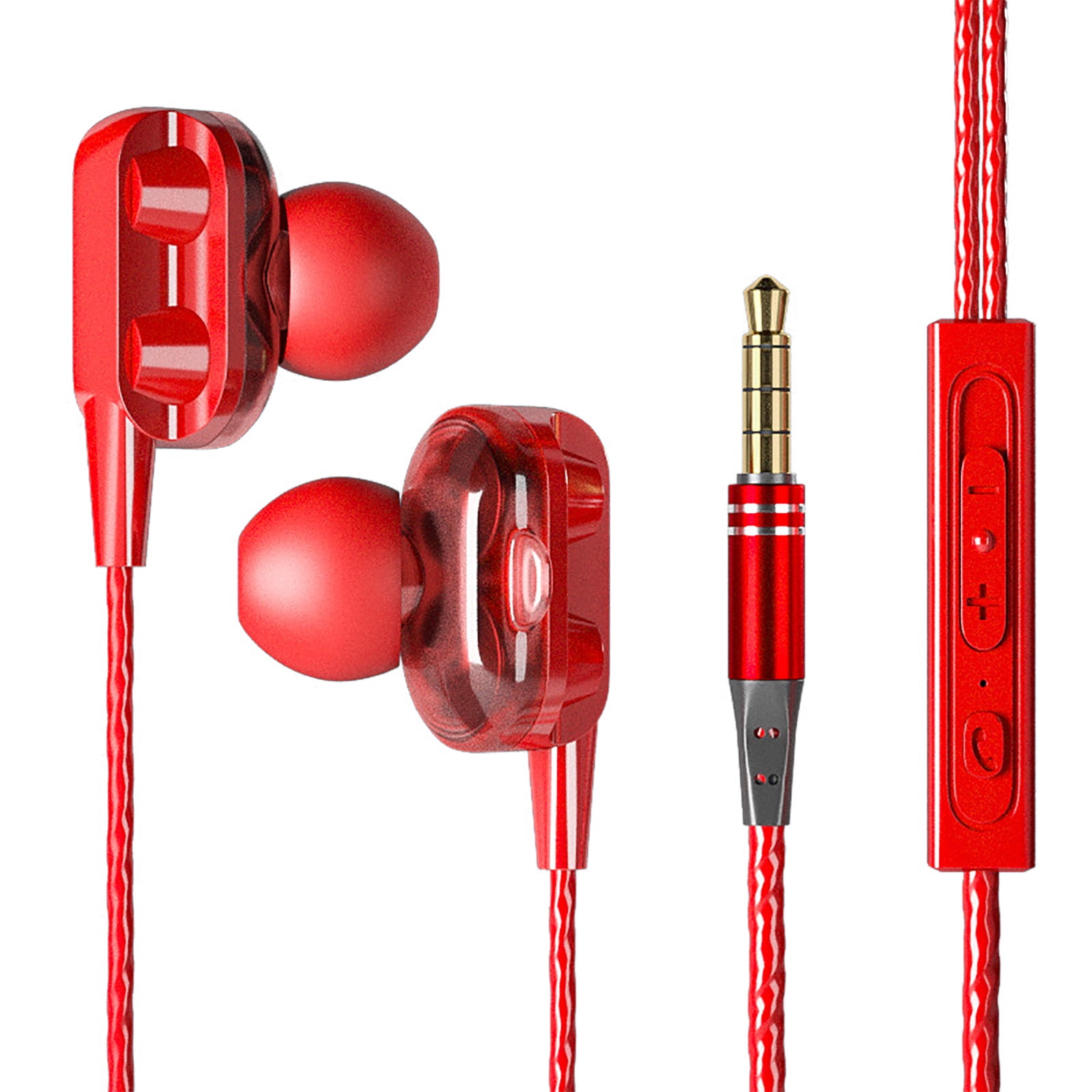 Wired Earbuds with Microphone - 3.5mm Stereo In-Ear Headphones for iOS ...