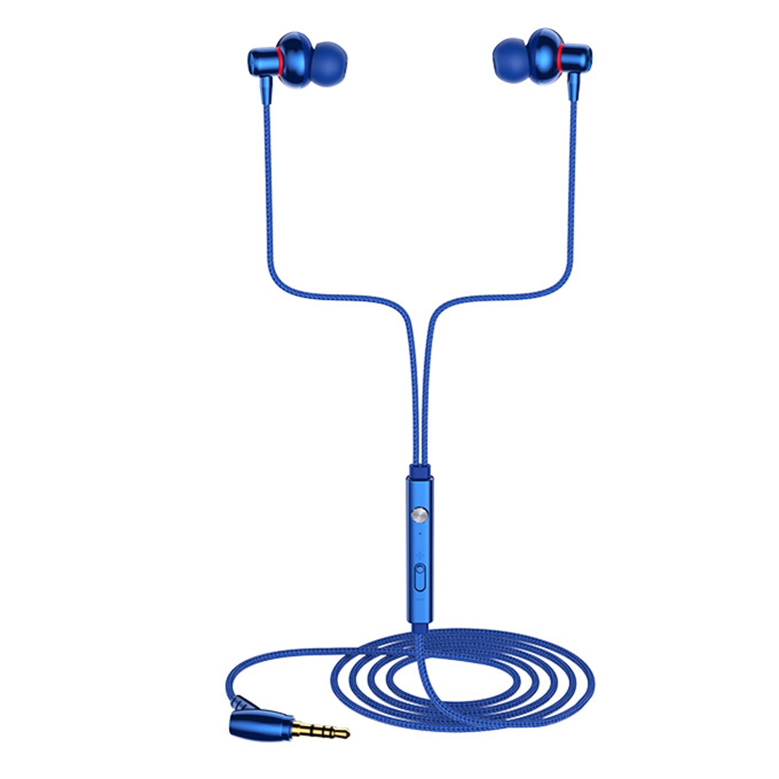 Wired Earphone Stereo Mega Bass Volume Adjustable 3.5mm Wire Control ...