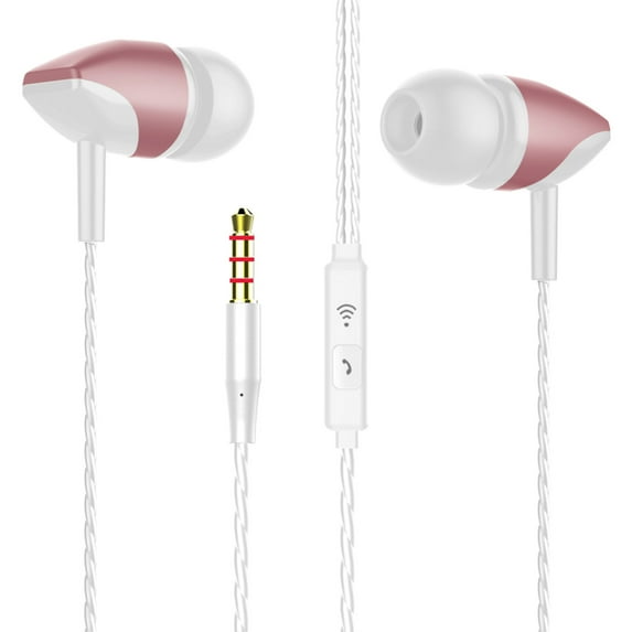 Wired Earphones with Built-in Microphone Universal 35mm Audio Headset ...