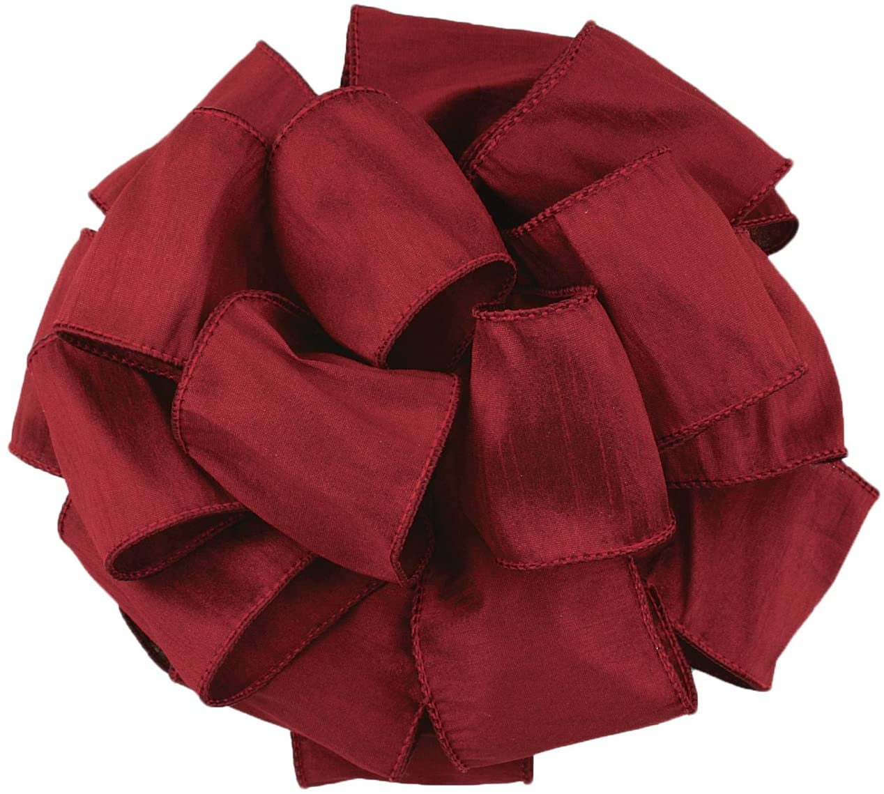 Wired Edged Anisha Dupioni Silky Wine Color Ribbon 2 1/2" - 10 Yards ...