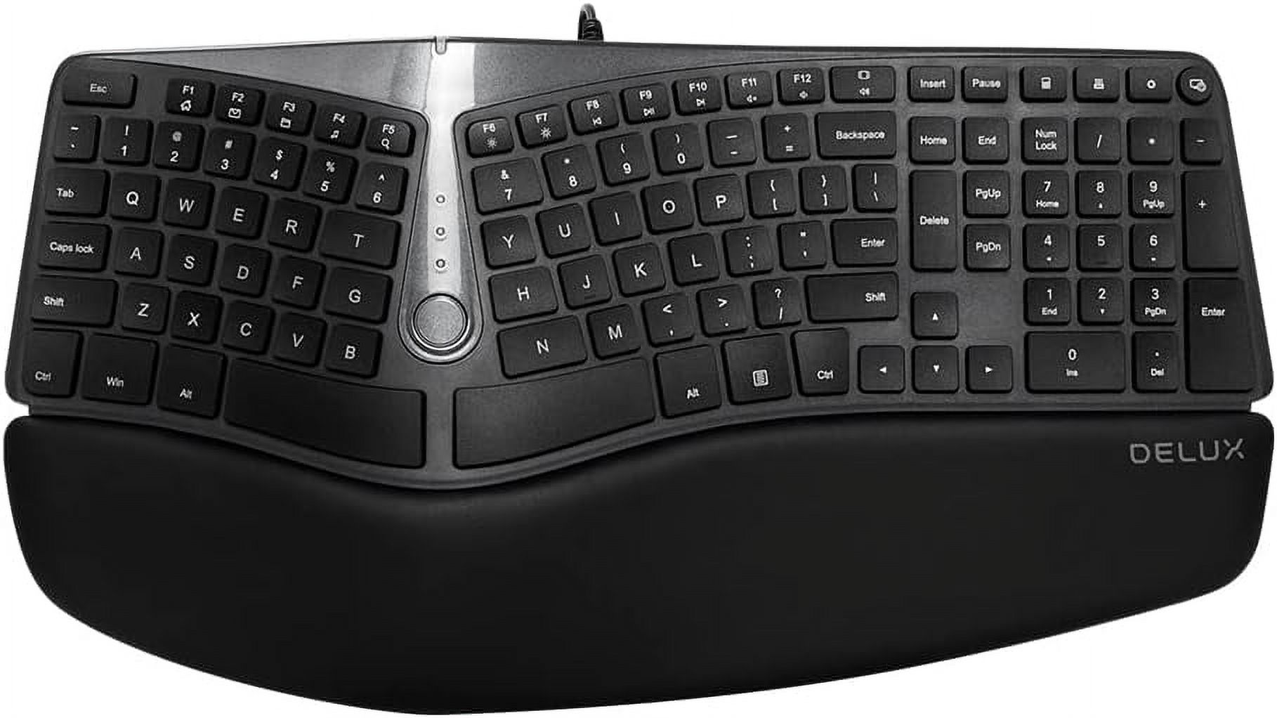 Wired Ergonomic Split Keyboard with Wrist Rest, Ergo Keyboard with 2 ...
