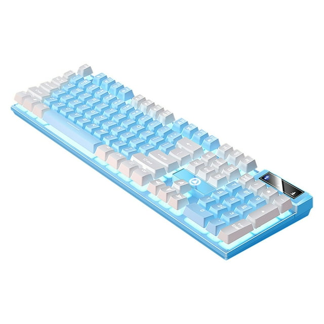 Wired Floating Gaming Keyboard Light Up USB Keyboard Mechanical ...
