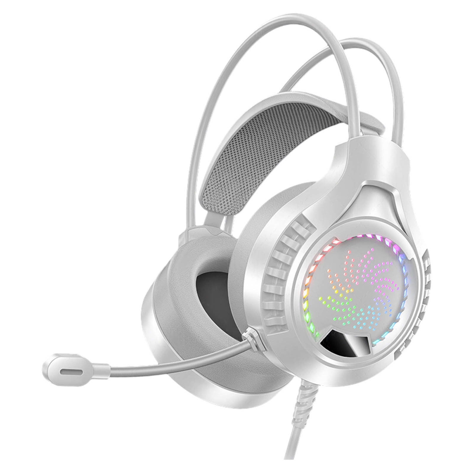 Wired Gaming Headset with Mic, Over-Ear Headphones with LED Lights, 3 ...