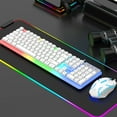 Wired Gaming Keyboard and Mouse Combo, RGB Backlit Rechargeable ...