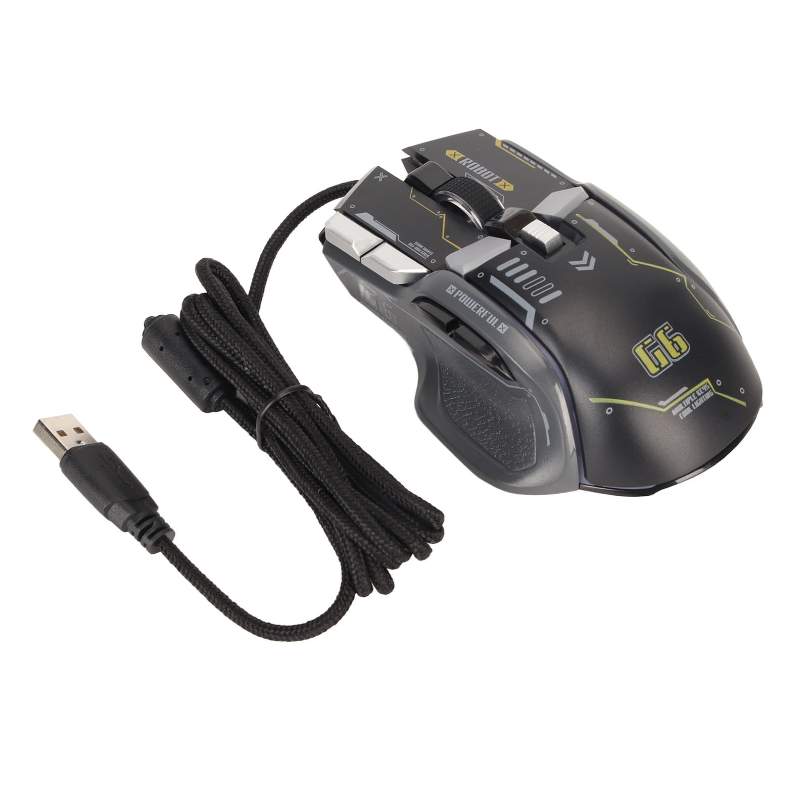 Wired Gaming Mouse 10 Button Macro Programmable 13 Lighting Modes 6 ...