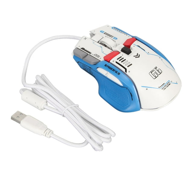 Wired Gaming Mouse 10 Button Macro Programmable 13 RGB Lighting Modes 6 ...