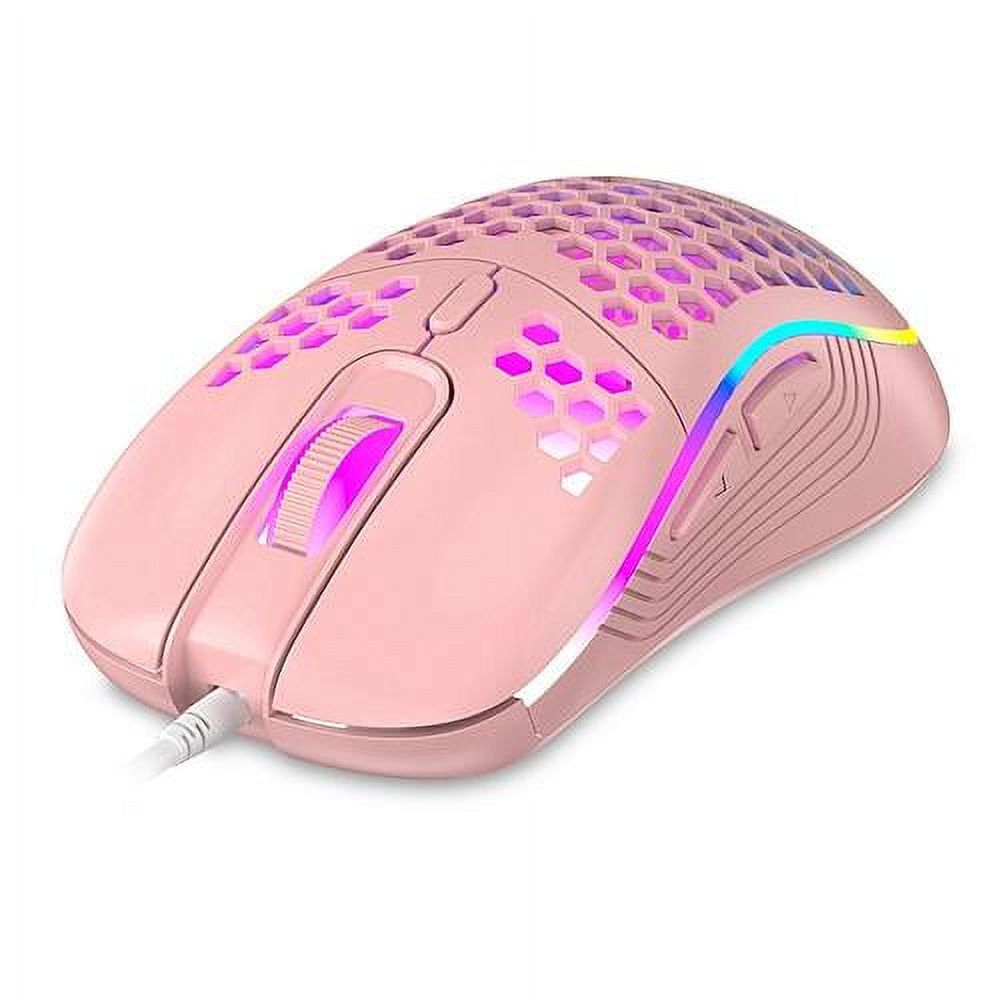 Wired Gaming Mouse 7200 DPI Laptop Optical Mouse Honeycomb Lightweight Mouse with 4 Adjustable ...