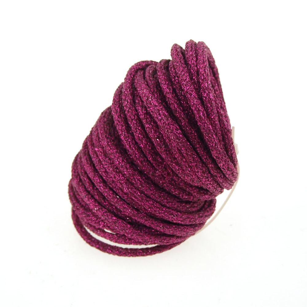 Wired Jute Cord Rope Packaging, 8mm, 9 Yards, Metallic Fuchsia ...