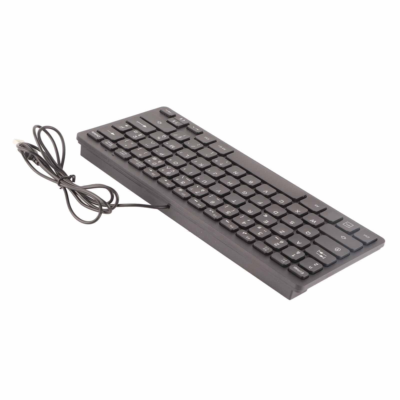 Wired Keyboard, Keyboard 78 Key Mute Ultra Thin Wired Mini USB ...