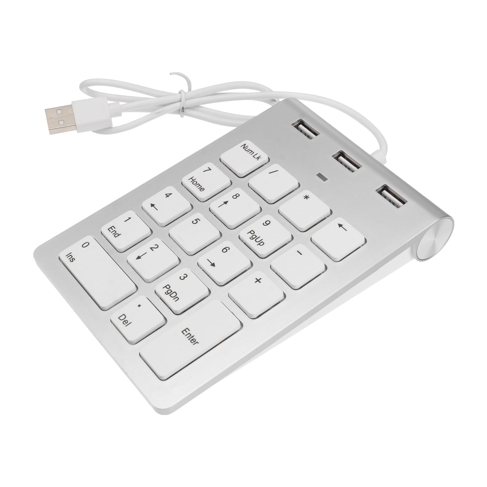 OUNONA Silver USB Numeric Keypad with 3 USB Ports Hub for Typing Use ... OUNONA Silver USB Numeric Keypad with 3 USB Ports Hub for Typing Use ...