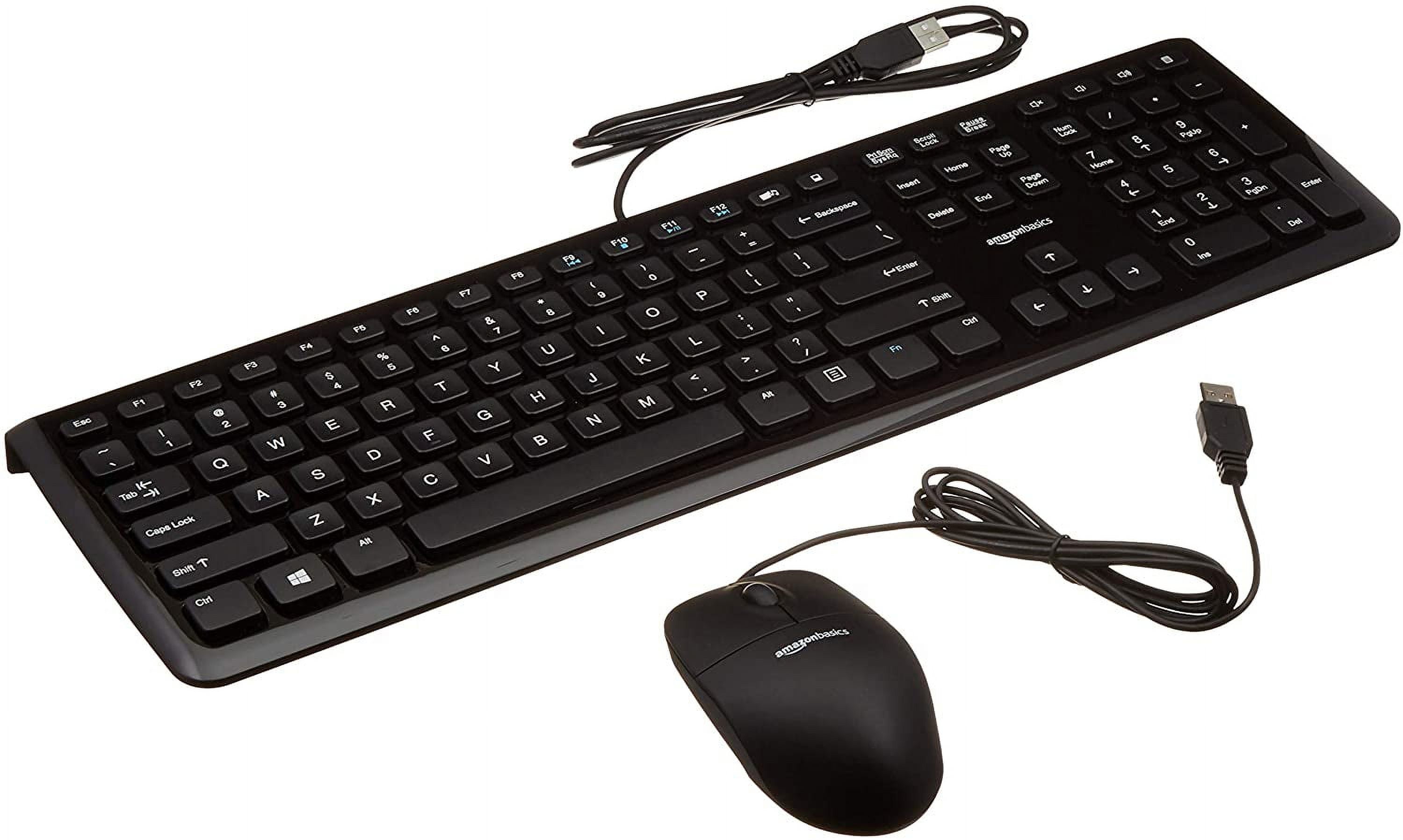 Wired Keyboard and Mouse Bundle, Full-Sized, QWERTY Layout, - Walmart.com
