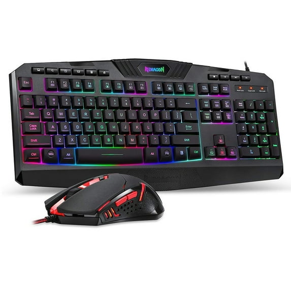 Wired Keyboard and Mouse Combo Redragon S101-3, RGB Backlit Keyboard ...