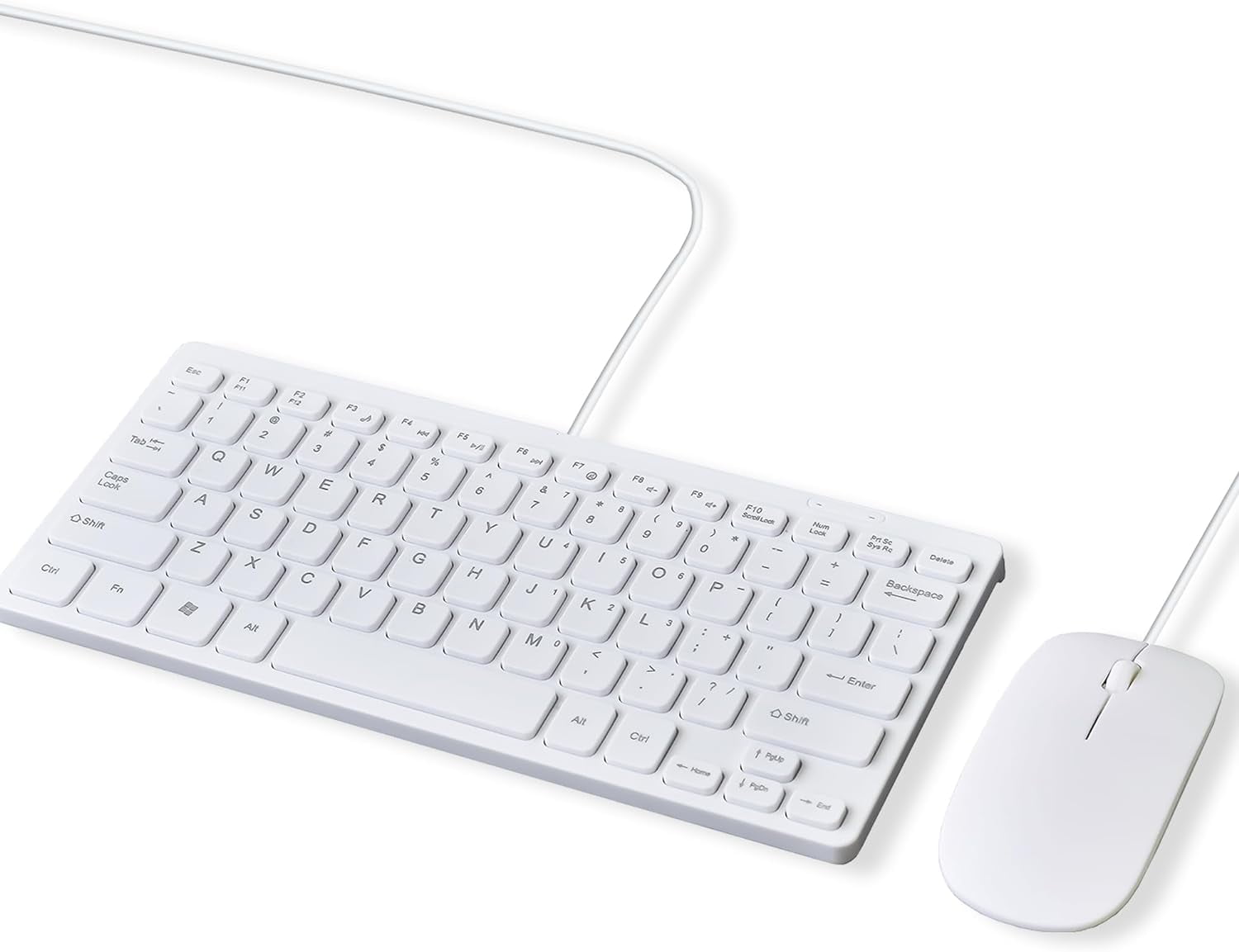 Wired Keyboard and Mouse Combo Slim & Quiet 11.25 inch, USB Connection ...