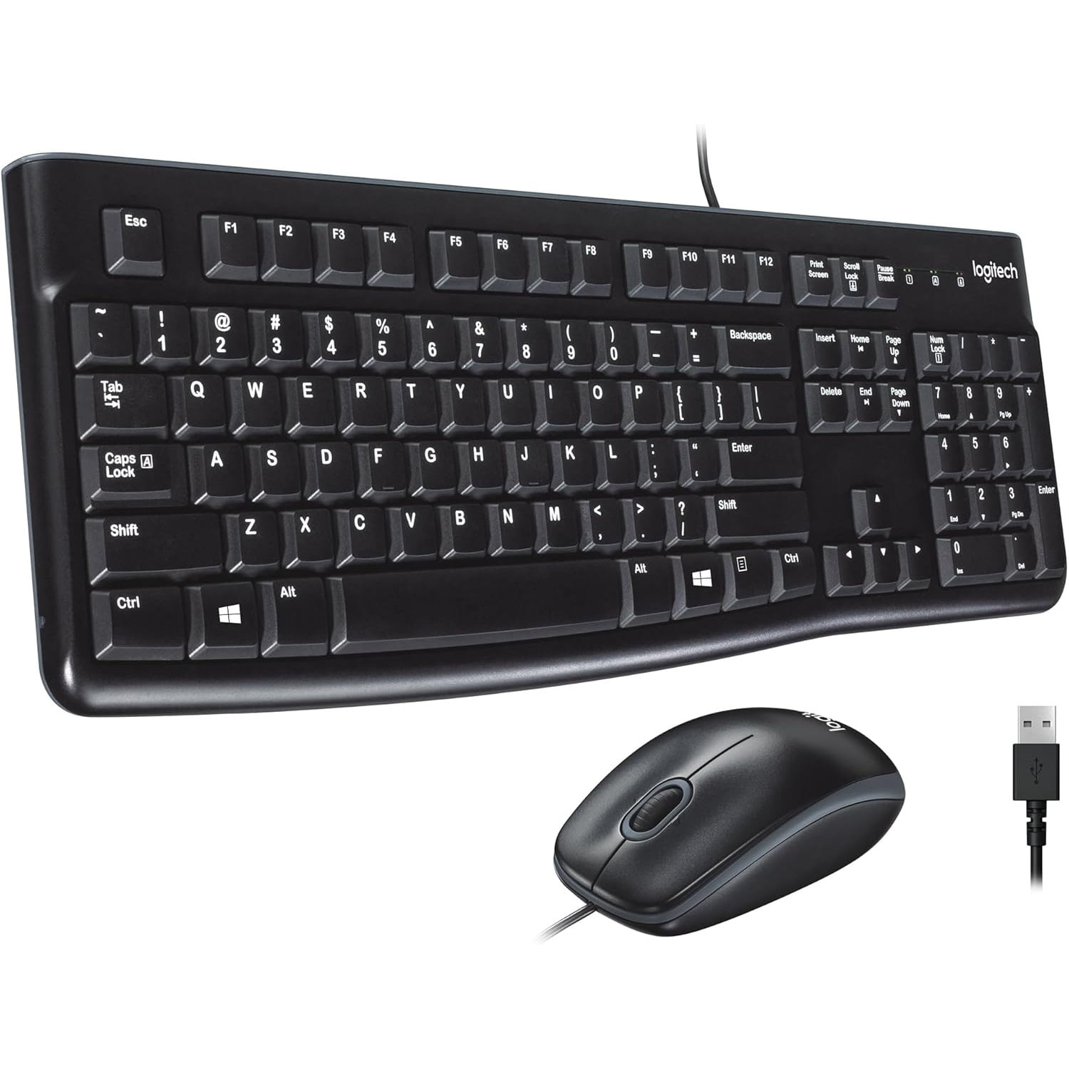 Wired Keyboard and Mouse Combo for Windows, Optical Wired Mouse, Full ...