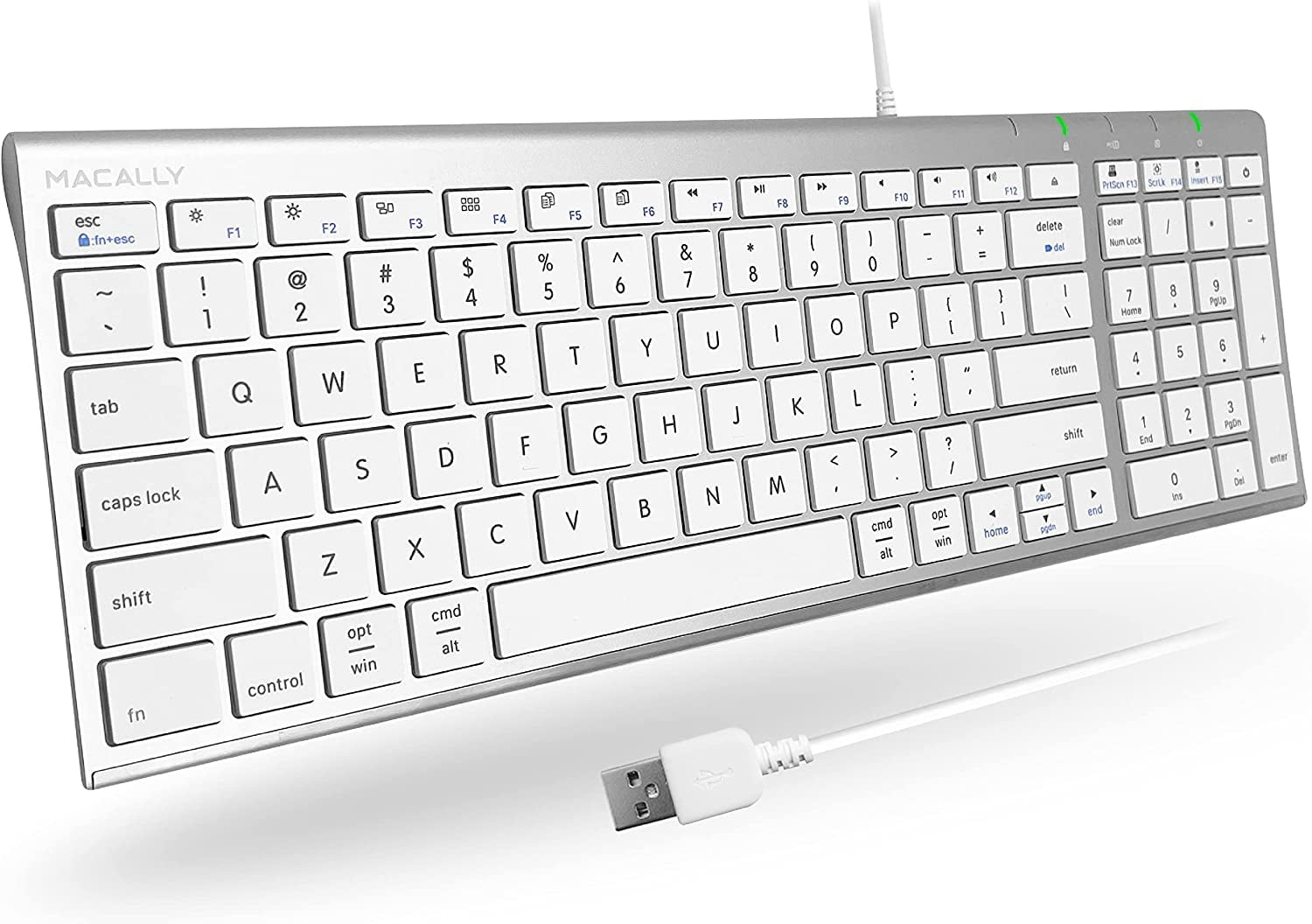 Wired Keyboard for Mac, Compatible Keyboard with Numeric Keypad - Slim ...