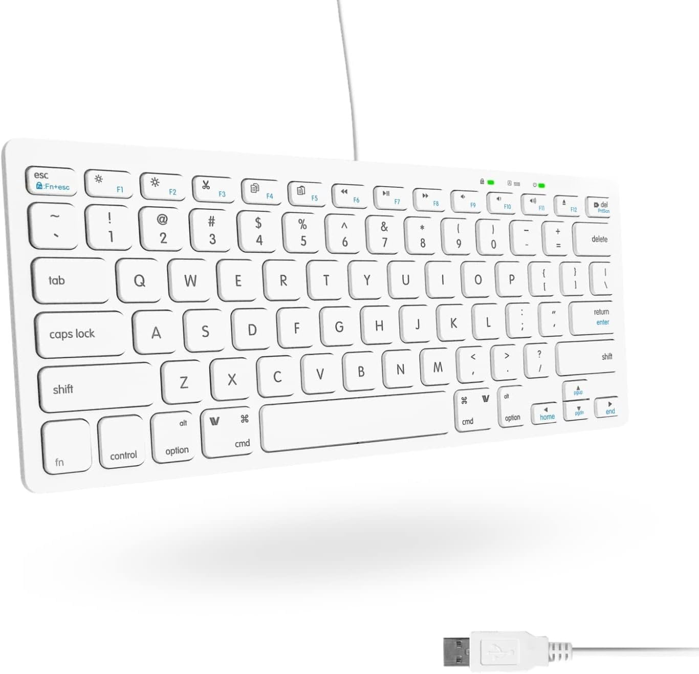 Wired Keyboard for and PC - Plug and Play Keyboard with 78 Scissor and ...