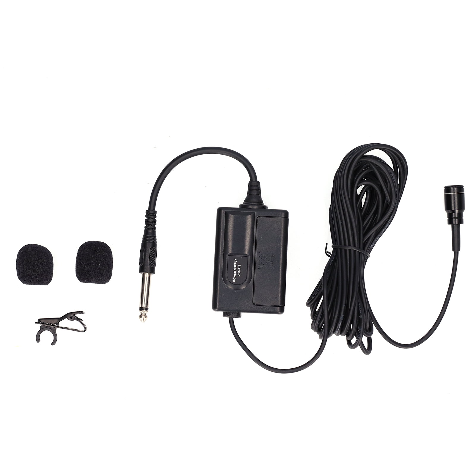 Wired Lavalier Microphone Clip-On Lapel Condenser Mic for Clear Signal ...