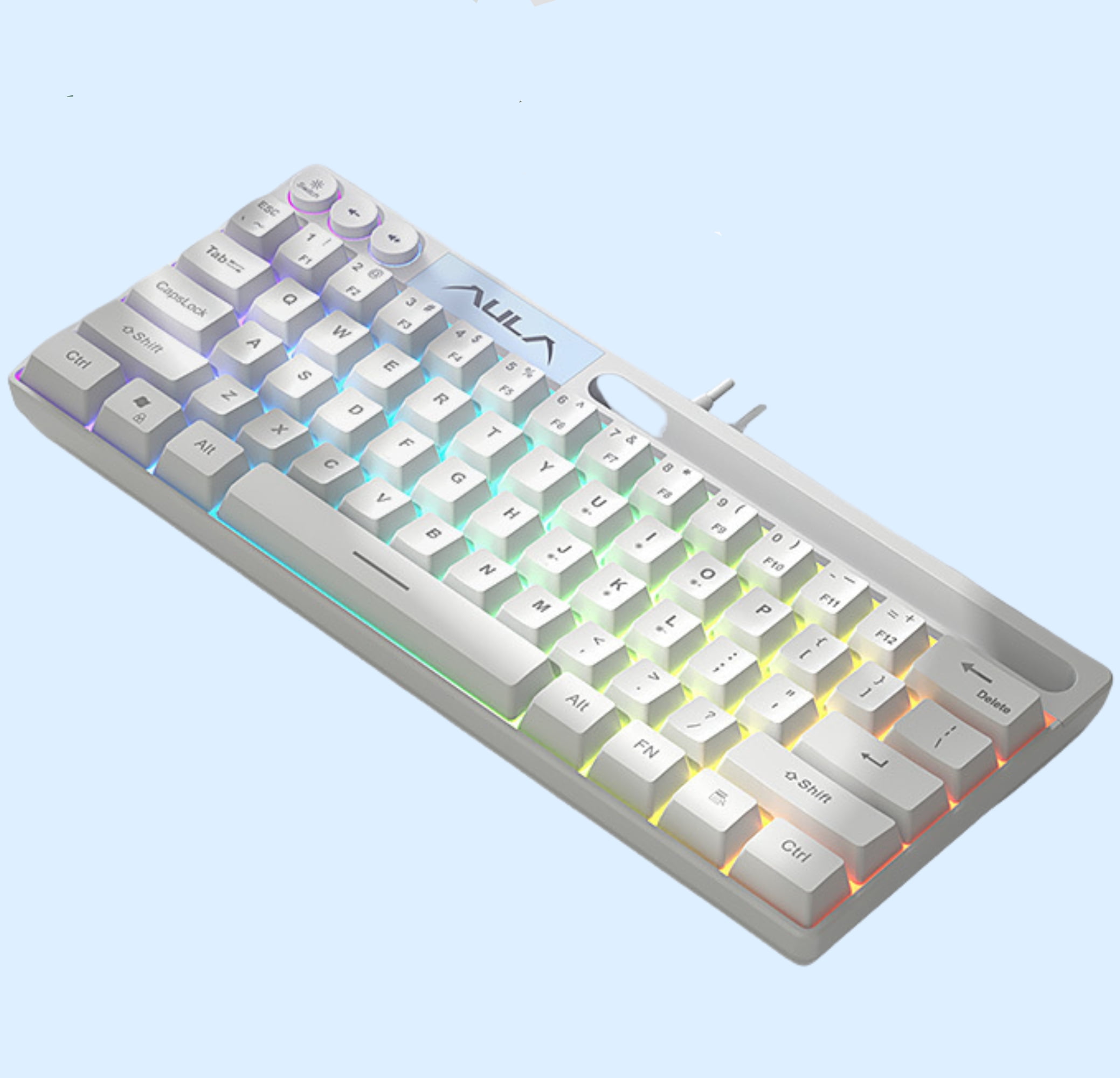 Wired Keyboard, 61 Keys RGB Backlit Ultra-Compact Small Gaming Keyboard ...