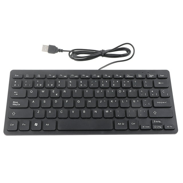 Wired Mini Portable Spanish Keyboard USB Interface for Desktop Computer ... Wired Mini Portable Spanish Keyboard USB Interface for Desktop Computer ...