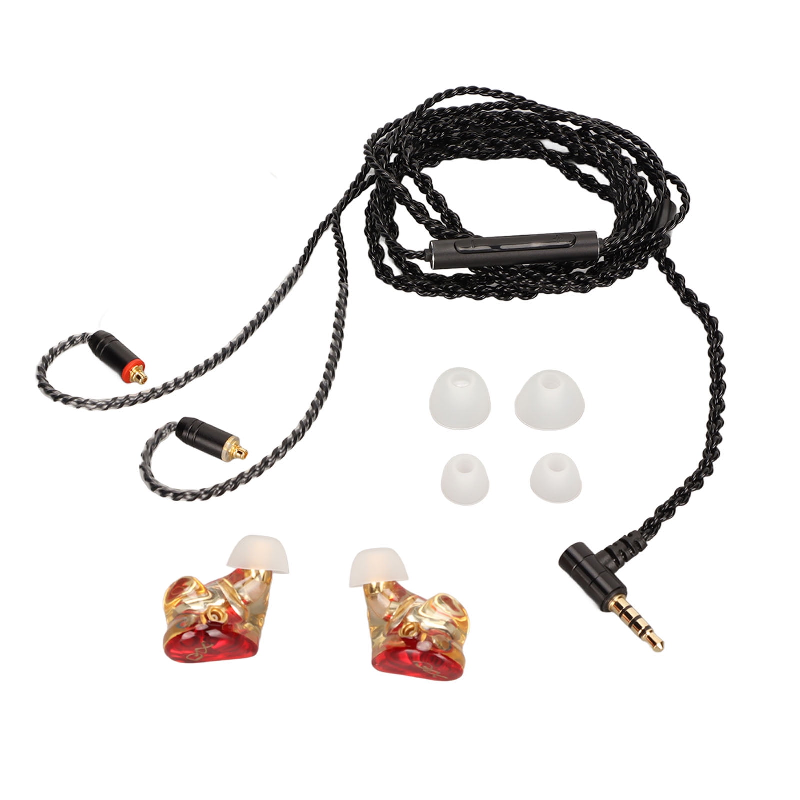 Wired Monitor Earbuds Crisp Treble Powerful Bass Pure Copper Graphene ...