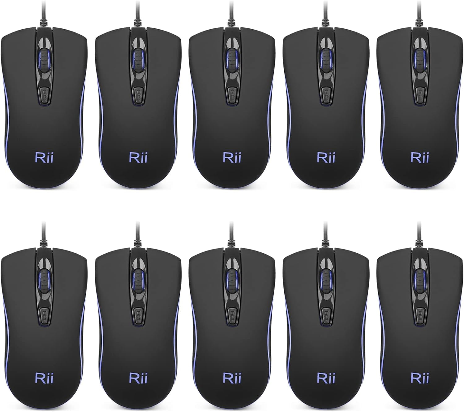 Wired Mouse, Rm105 Usb Computer Mouse,Rgb Optical Office Mice For Pc ...