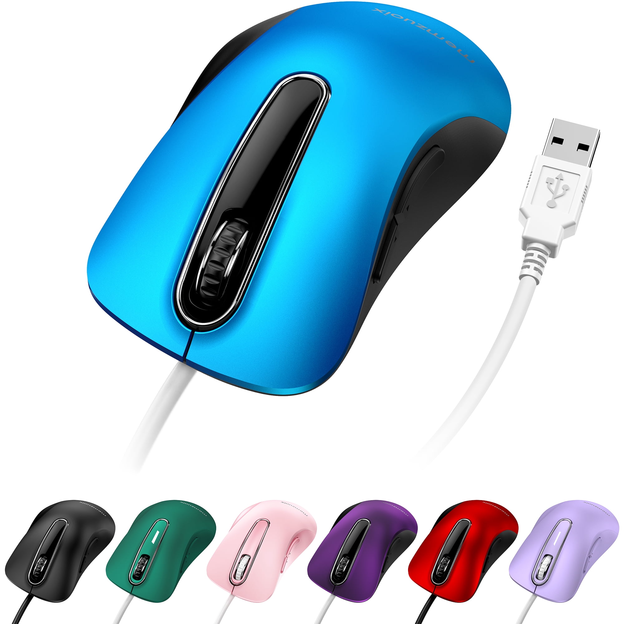 Wired Mouse, USB-A Wired , 1400 DPI Optical Tracking, 5 Buttons ...