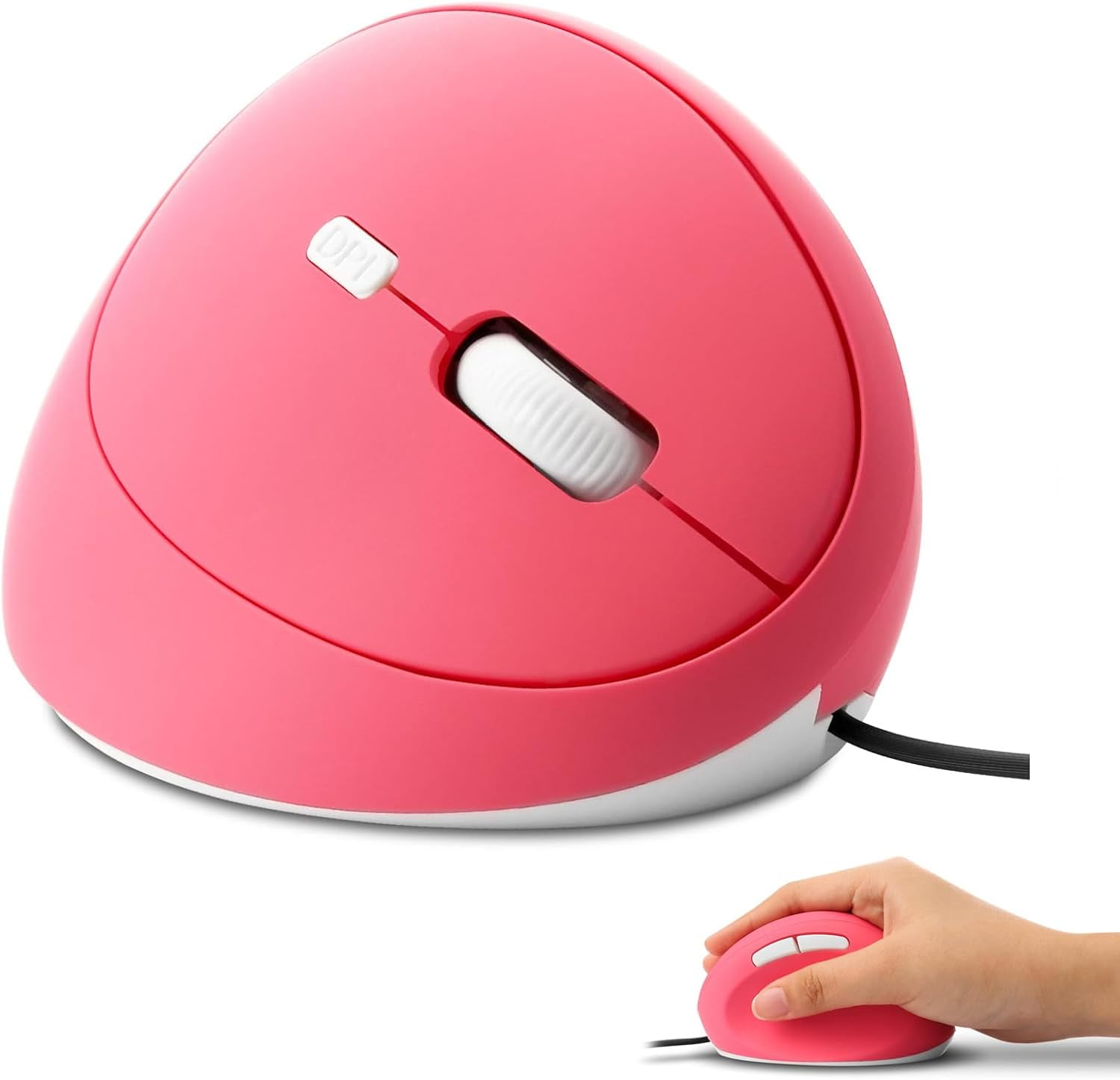 Wired Mouse, USB Ergonomic Vertical Wired Mouse, Small Optical Portable ...