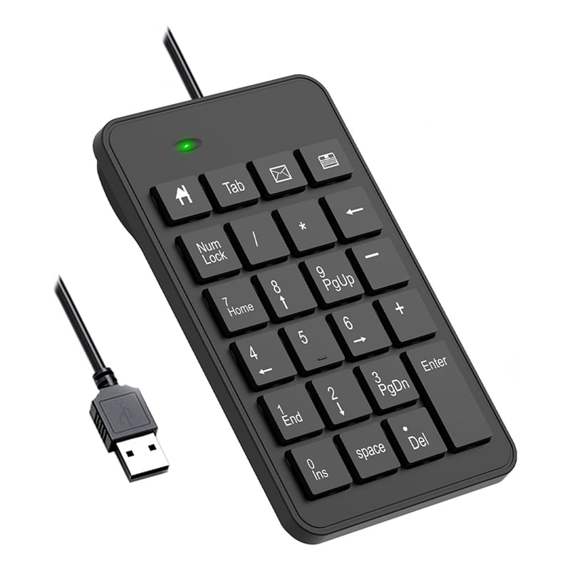 Wired Number Pad, USB 23 Key Numeric Keypad Financial Accounting ...