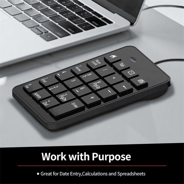 Wired Number Pad, USB 23 Key Numeric Keypad Financial Accounting ...