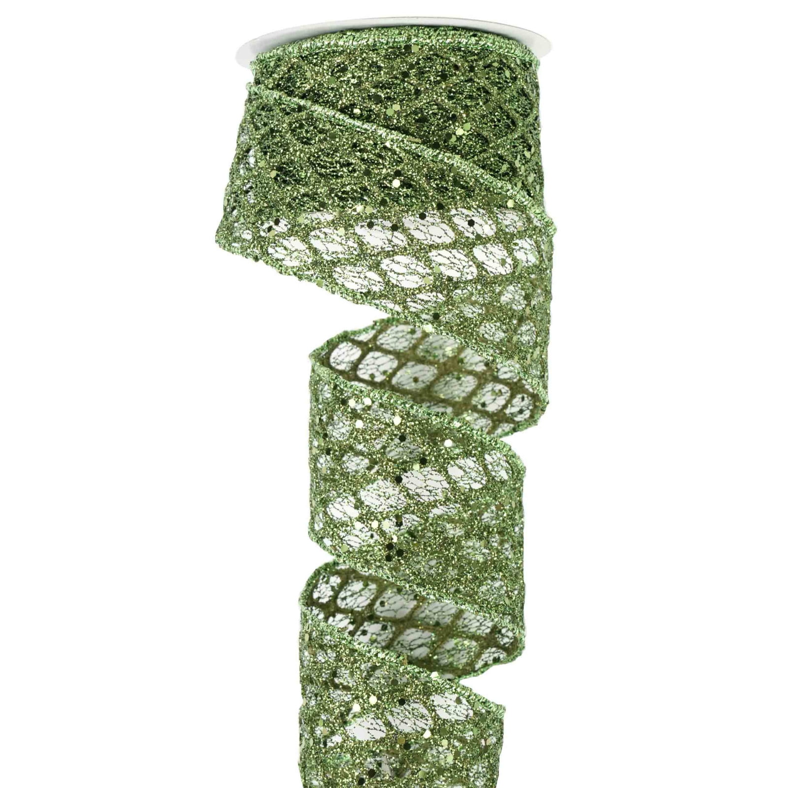 Wired Ribbon 2.5 Inch Khaki Gold Crushed Velvet Christmas Ribbon for ...