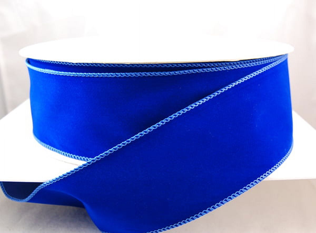 Wired Royal Blue Velvet Christmas Ribbon 2 1/2" #40 - 50 Yards ...