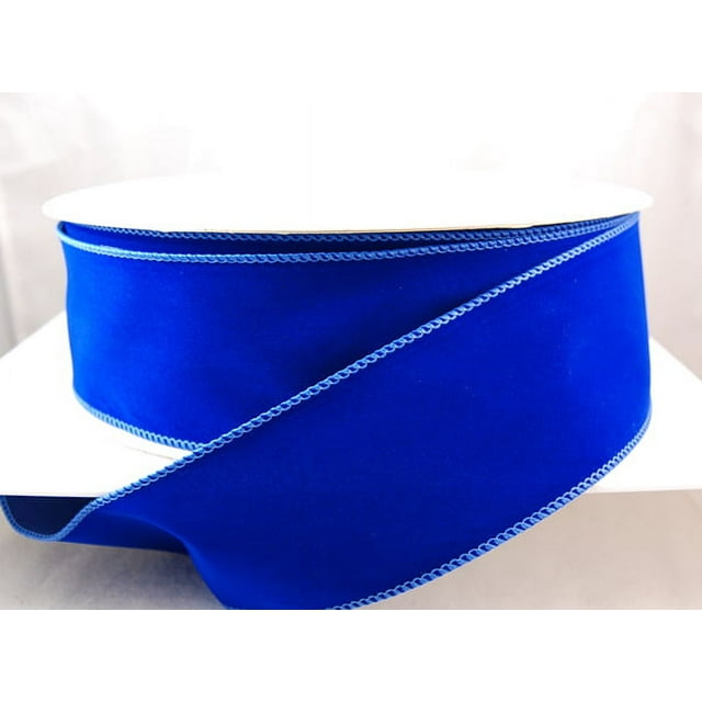 Wired Royal Blue Velvet Christmas Ribbon 2 1/2" #40 - 50 Yards ...