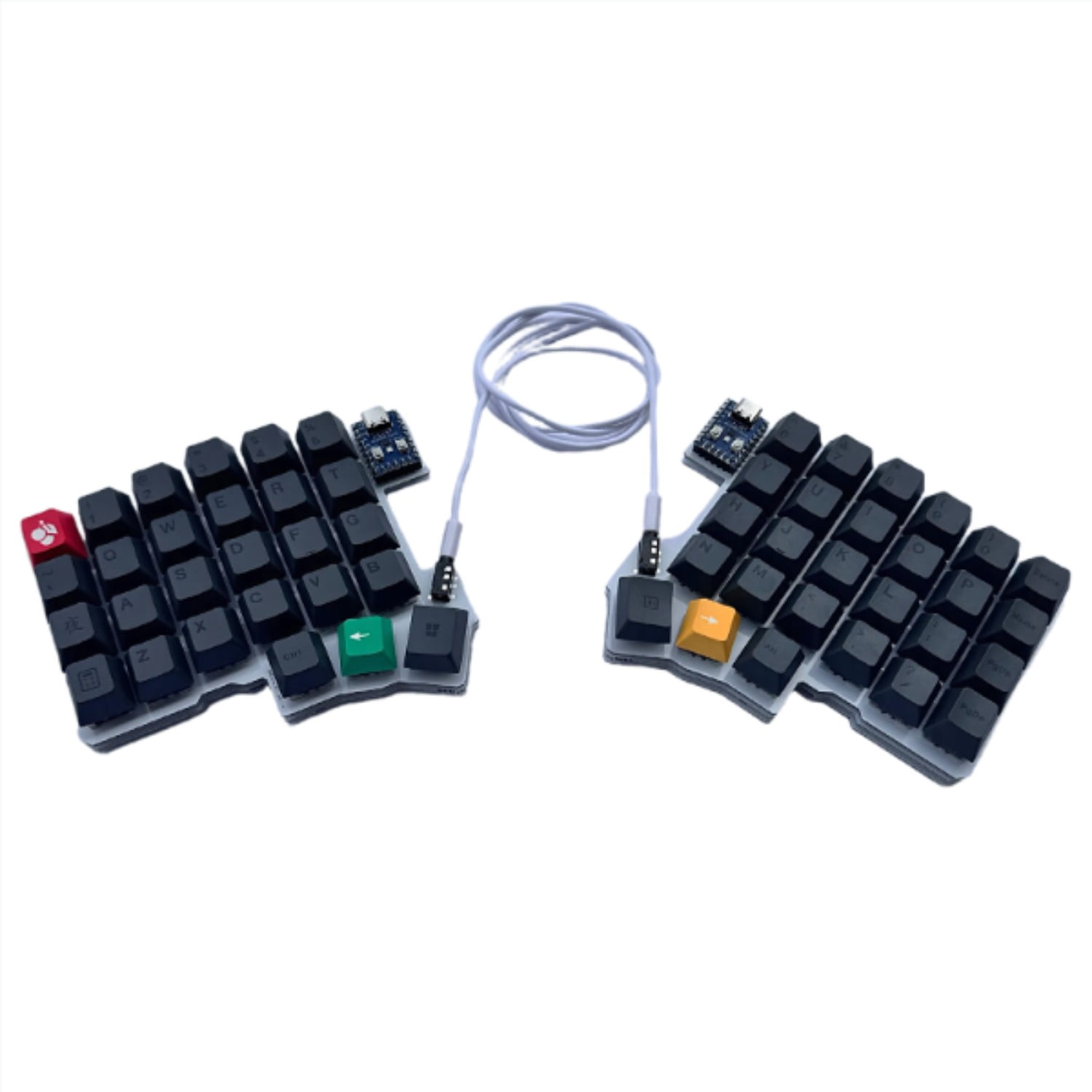 Wired Silakka54 Split Keyboard Kit, Hot-Swappable 54-Key Ergo for QMK ...