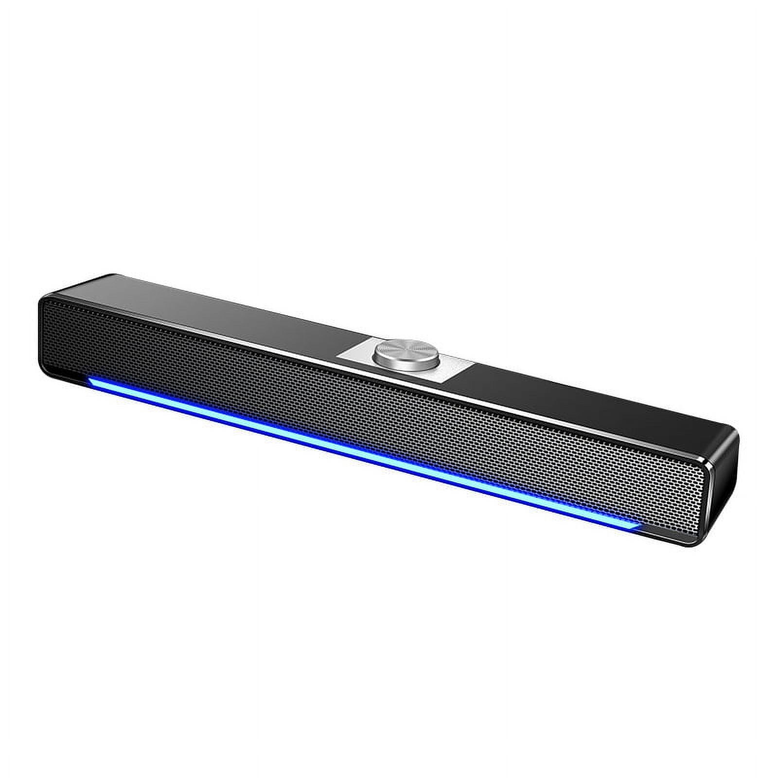 Wired Soundbar,USB Powered Computer speaker RGB LED Stereo for Desktop ...