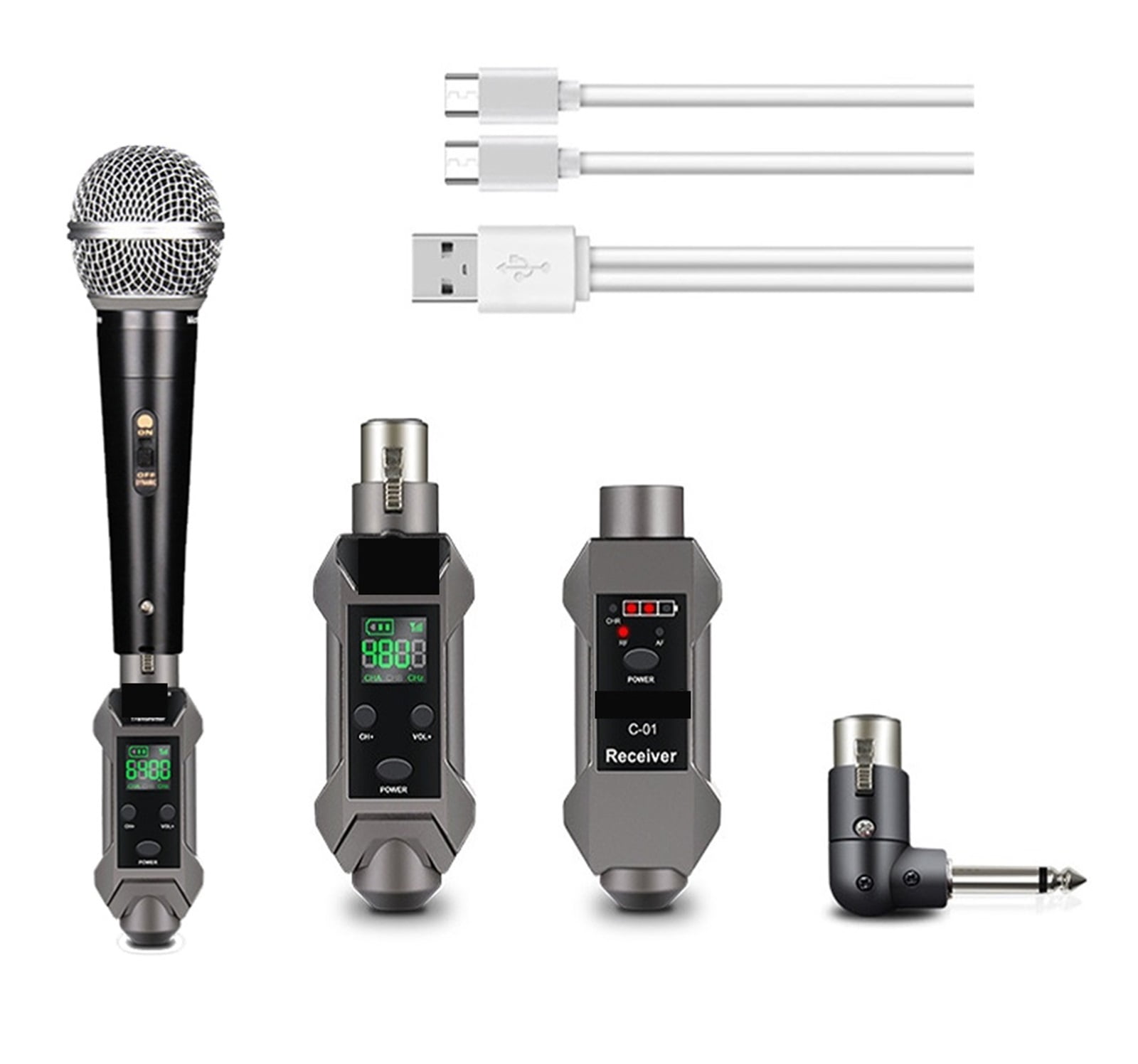 Wired To Wireless Microphone Converter Wireless Transmitter Receiver ...