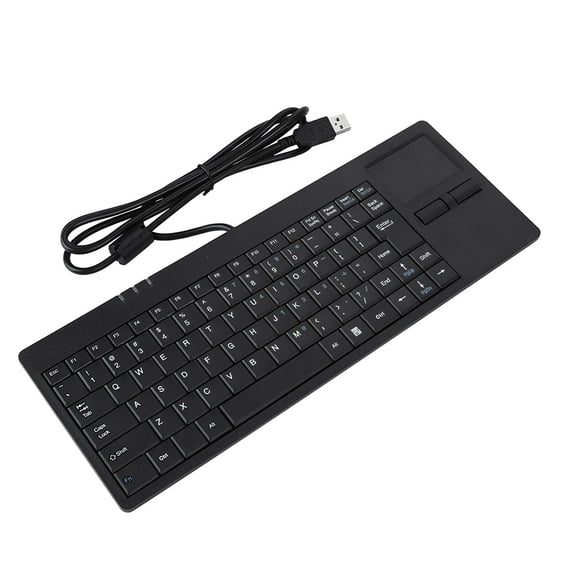 Wired USB Built in Touchpad HUB Port Keyboard 86 Keys Silent Slim ...