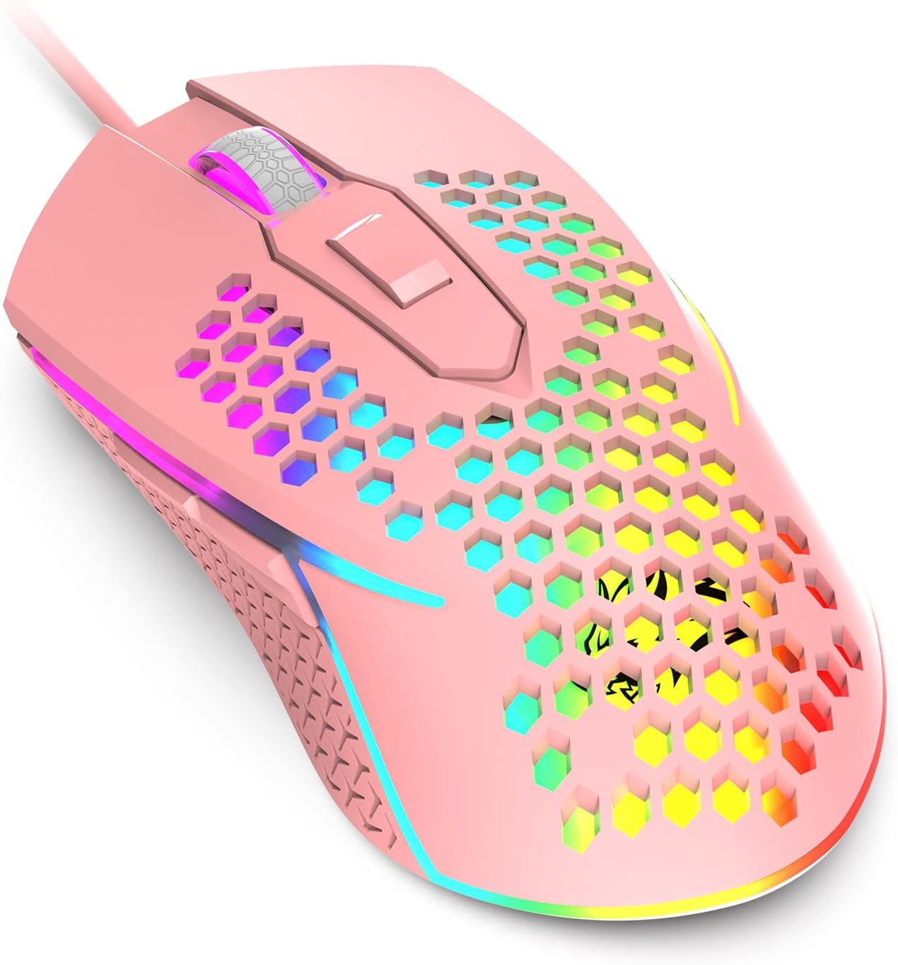 Wired USB Gaming Mouse 65G Honeycomb Shell Mini Ultra-Lightweight ...